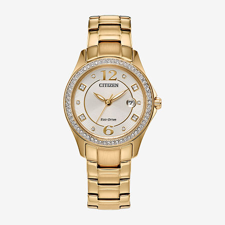 Click here for Womens Citizen(R) Crystal Champagne Dial Watch - F... prices