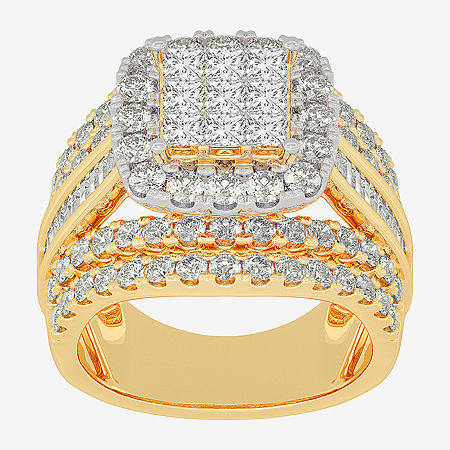 Click here for Womens 3 CT.T.W. Natural Diamond 10K Gold Cushion... prices