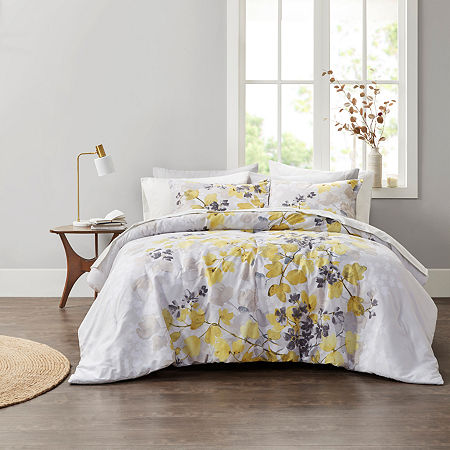 Madison Park Essentials Alexis Botanical Leaf 6-Pc. Comforter Set  Twin Xl - Yellow