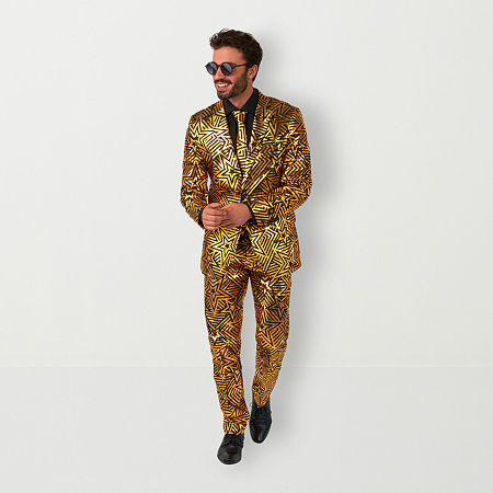 Click here for Opposuits Mens Golden Geo Star Suit & Tie Set  44... prices