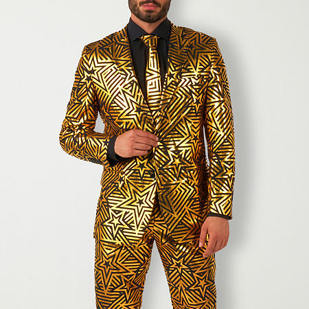 Click here for Opposuits Mens Golden Geo Star Suit & Tie Set  48... prices