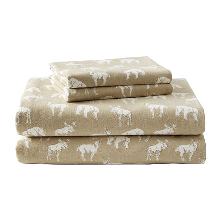 Click here for Eddie Bauer Cotton Flannel Sheet Set  One Size  Gr... prices