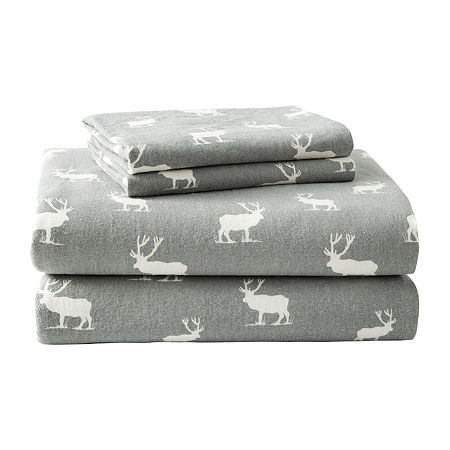 Eddie Bauer Elk Grove 3pc. 160 Thread Count Flannel Sheet Set