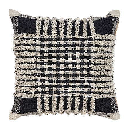 Click here for LR Home Marry Checked Square Throw Pillow  One Siz... prices