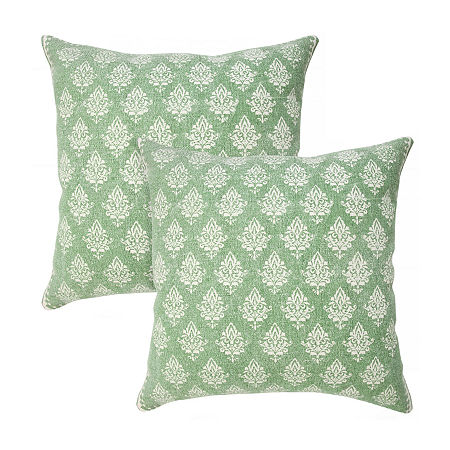 Click here for Lr Home Ara Border Set Square Throw Pillow  One Si... prices