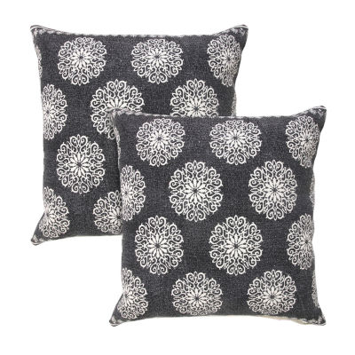 Lr Home Sac Border Set Square Throw Pillow PLS0207803BLKFFPL, Color ...
