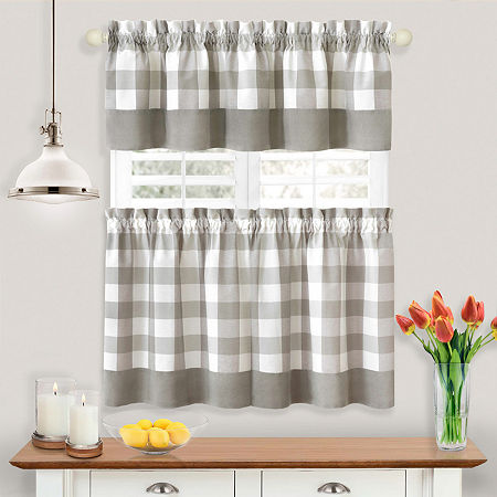 Click here for Achim Hunter 3-pc. Rod Pocket Window Tier  One Siz... prices