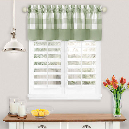 Click here for Achim Hunter Rod Pocket Valance  One Size  Green prices