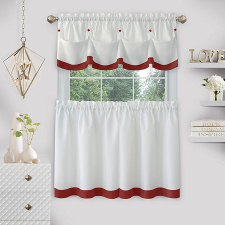 Click here for Achim Lana 3-pc. Rod Pocket Kitchen Curtains & Dra... prices