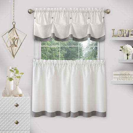 Click here for Achim Lana 3-pc. Rod Pocket Kitchen Curtains & Dra... prices