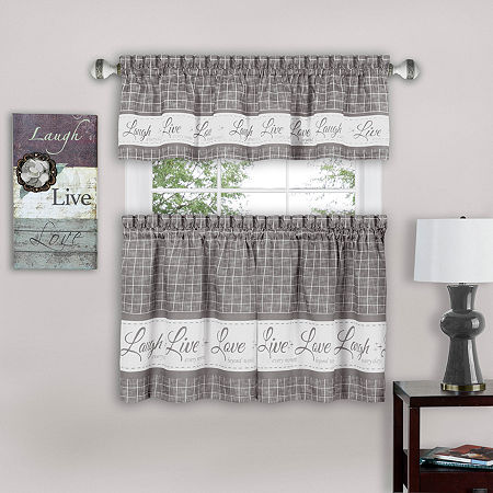 Click here for Achim Live Love Laugh Kitchen Curtain Set prices