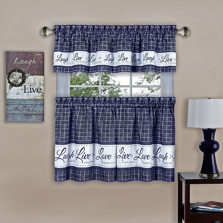 Click here for Achim Live Love Laugh Kitchen Curtain Set prices
