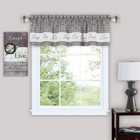 Click here for Achim Live Love Laugh Window Valance  58 x 14 - Gr... prices