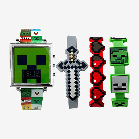Click here for Mojang Minecraft Boys Green Strap Watch Min40129jc... prices