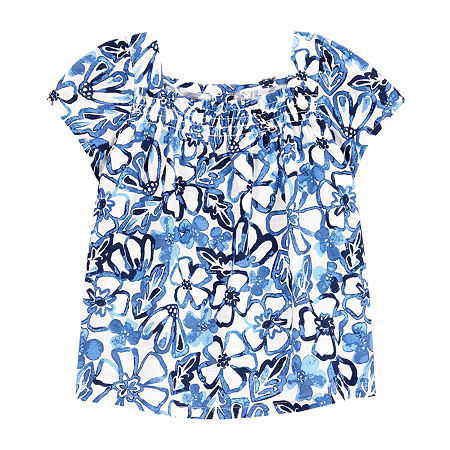 Click here for Carters Toddler Girls Square Neck Short Sleeve Pea... prices