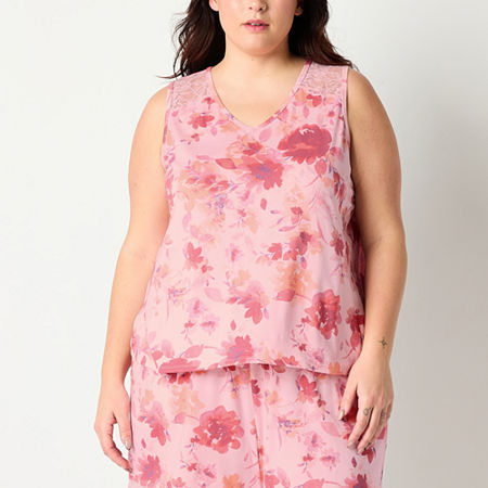 Click here for Ambrielle Womens V Neck Sleeveless Plus Pajama Top... prices
