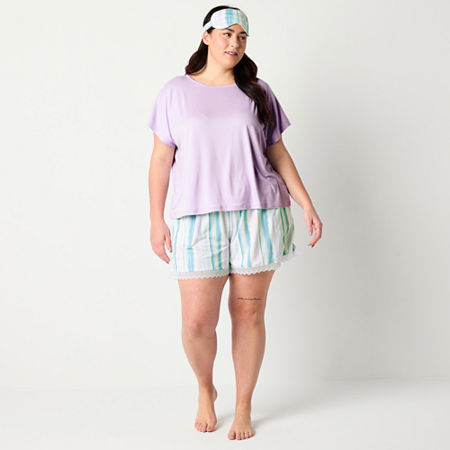 Click here for Ambrielle Womens Crew Neck Short Sleeve 3-pc. Plus... prices