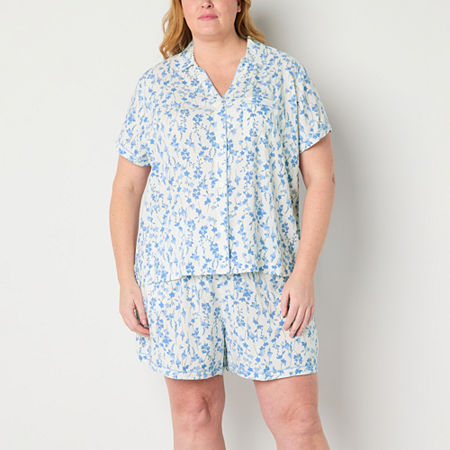 Click here for Liz Claiborne Womens Poplin Short Sleeve 2-pc. Plu... prices