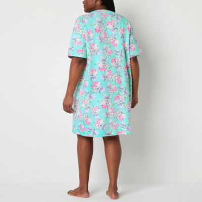 Adonna Womens Plus Short Sleeve Long Length Robe - JCPenney