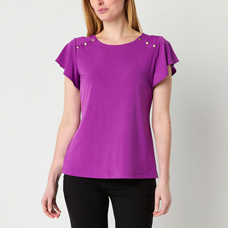 Click here for Liz Claiborne Womens Round Neck Short Sleeve Blous... prices