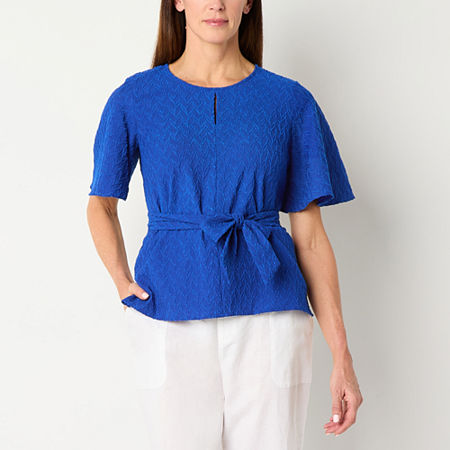 Click here for Liz Claiborne Womens Round Neck Short Sleeve Blous... prices