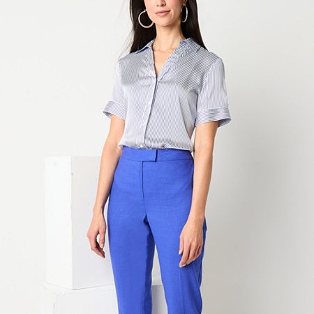 Click here for Worthington Womens Short Sleeve Regular Fit Button... prices