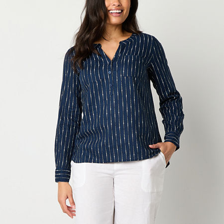 Click here for Liz Claiborne Womens Split Crew Neck Long Sleeve B... prices