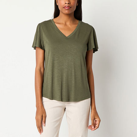 Click here for Liz Claiborne Womens V Neck Short Sleeve T-Shirt... prices