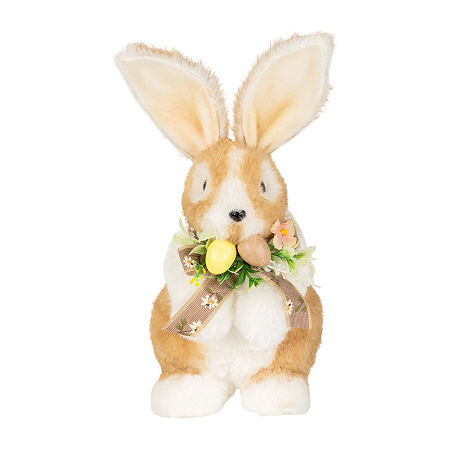 Click here for Northlight 10 Plush Rabbit With Floral Bow Easter... prices