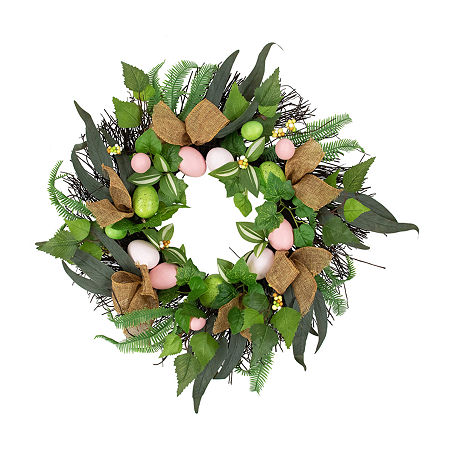 Click here for Northlight 22 Egg And Burlap Ribbon Mixed Foliage... prices