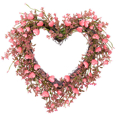 Click here for Northlight 18 Pink Hearts And Rosebuds Artificial... prices