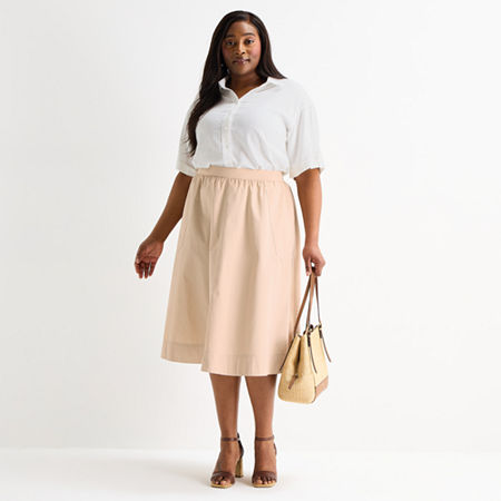 Click here for Liz Claiborne Womens Plus A-Line Skirt  4x  Beige prices