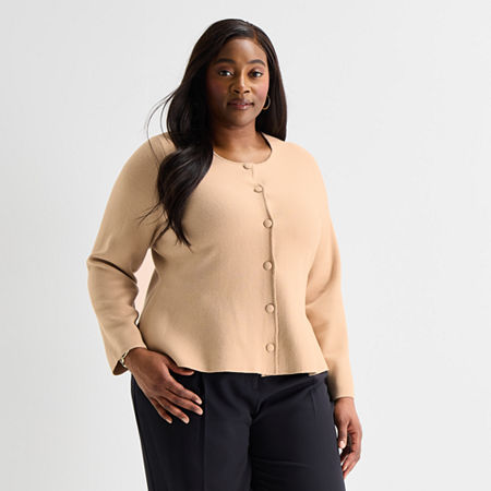 Click here for Liz Claiborne Womens Crew Neck Long Sleeve Button... prices