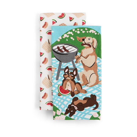 Click here for Layerings Dog Picnic 2-pc. Kitchen Towel Set  One... prices