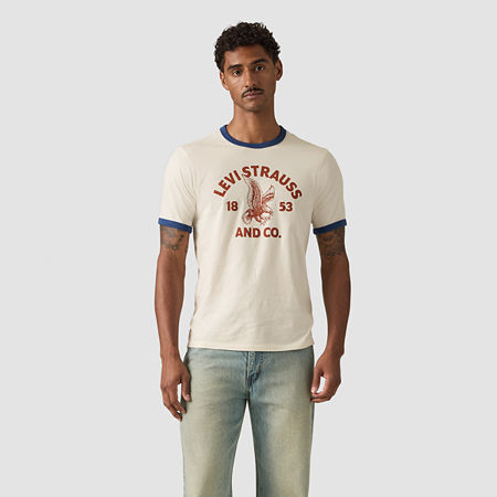 Click here for Levis Mens Graphic Standard Ringer Tee - Egret prices