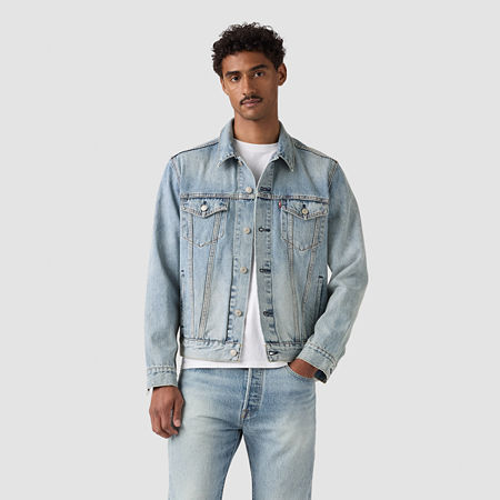 Levis Mens Regular Fit Denim Trucker Jacket Classic Western Shirt Tapered Jogger Pants