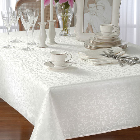 Click here for Lenox Opal Innocence Oblong 60 x 84 Tablecloth - W... prices