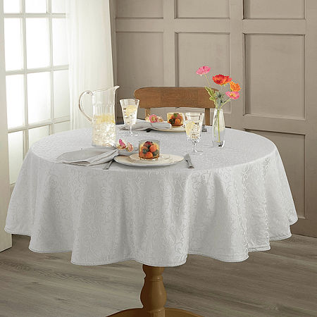 Click here for Lenox Platinum Opal Innocence Round Tablecloths  O... prices