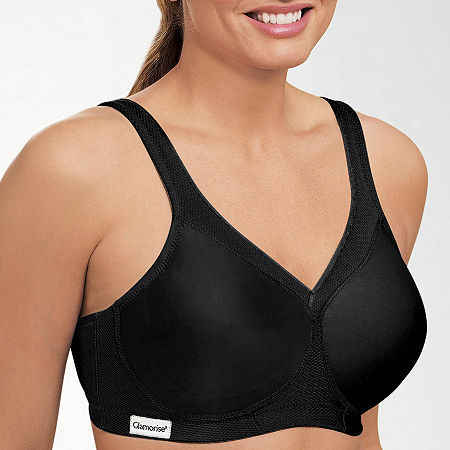 Glamorise Womens Plus Size Magic Lift Seamless Sport Bra 1006 - Black