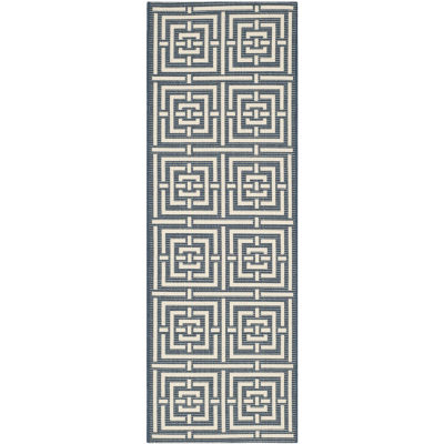 Safavieh Courtyard Collection Varvara Geometric Indoor/Outdoor Runner ...