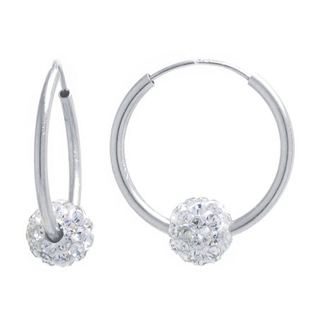 Click here for Silver Treasures Womens Red Crystal Sterling Silve... prices