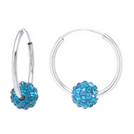 Click here for Silver Treasures Womens Red Crystal Sterling Silve... prices