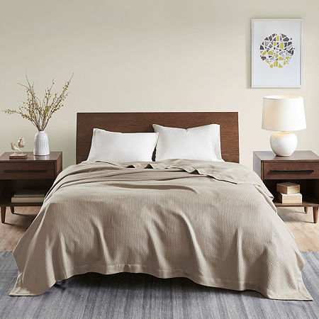 Madison Park Egyptian Cotton Blanket  Full/Queen - Khaki