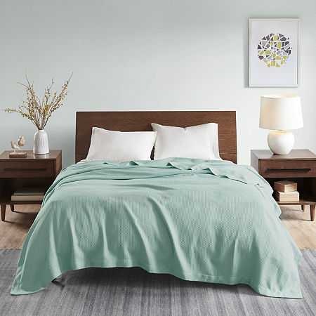 Madison Park Egyptian Cotton Blanket  King - Seafoam