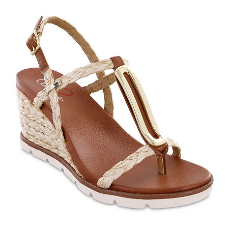 Click here for Mia Amore Womens Tyrah Wedge Sandals  9 Wide  Whit... prices