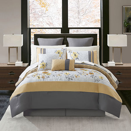 Stratford Park Candice 12-Pc. Comforter Set  King - Gray