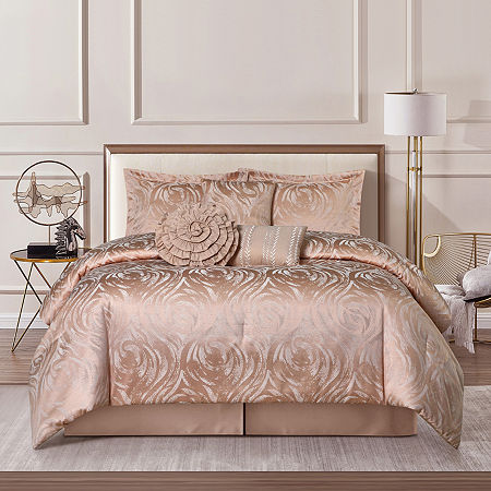 Stratford Park Alameda Floral 7-Pc. Comforter Set  King - Blush