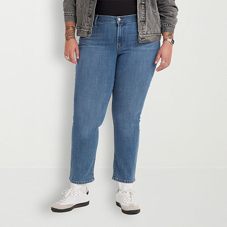 Click here for Levis Plus Womens Mid Rise 414 Straight Leg Jean... prices