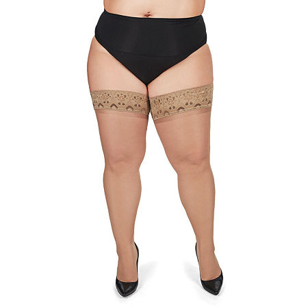 Click here for MeMoi Silky Sheer Lace Top Not Applicable Thigh Hi... prices