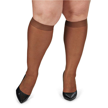 Click here for MeMoi Womens 2 Pair Pack Silky Sheer Curvy Knee Hi... prices